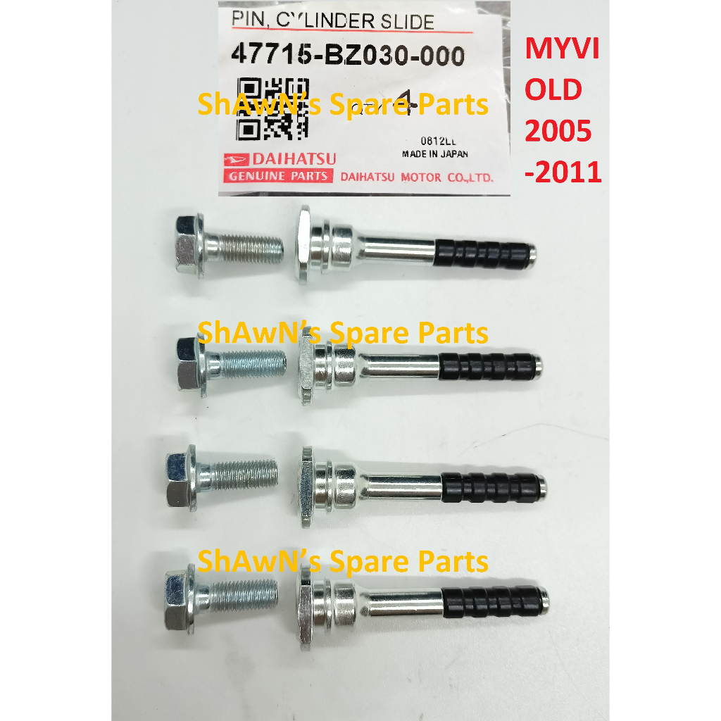 OEM Front Disc Brake Pin Caliper Pin Set Perodua Myvi Old 05-11 / Lagi ...
