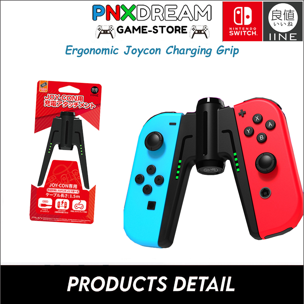 IINE 良值 Joycon Charging Grip V Shape Handle Ergonomic Grip For Nintendo ...