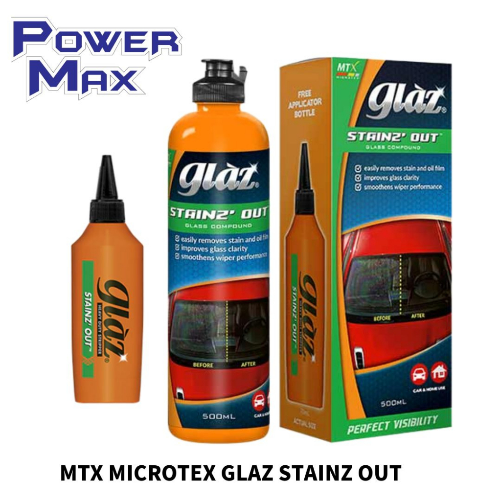 MTX MICROTEX GLAZ STAINZ OUT - GLASS COMPOUND + OIL STAIN & LIGHT ...