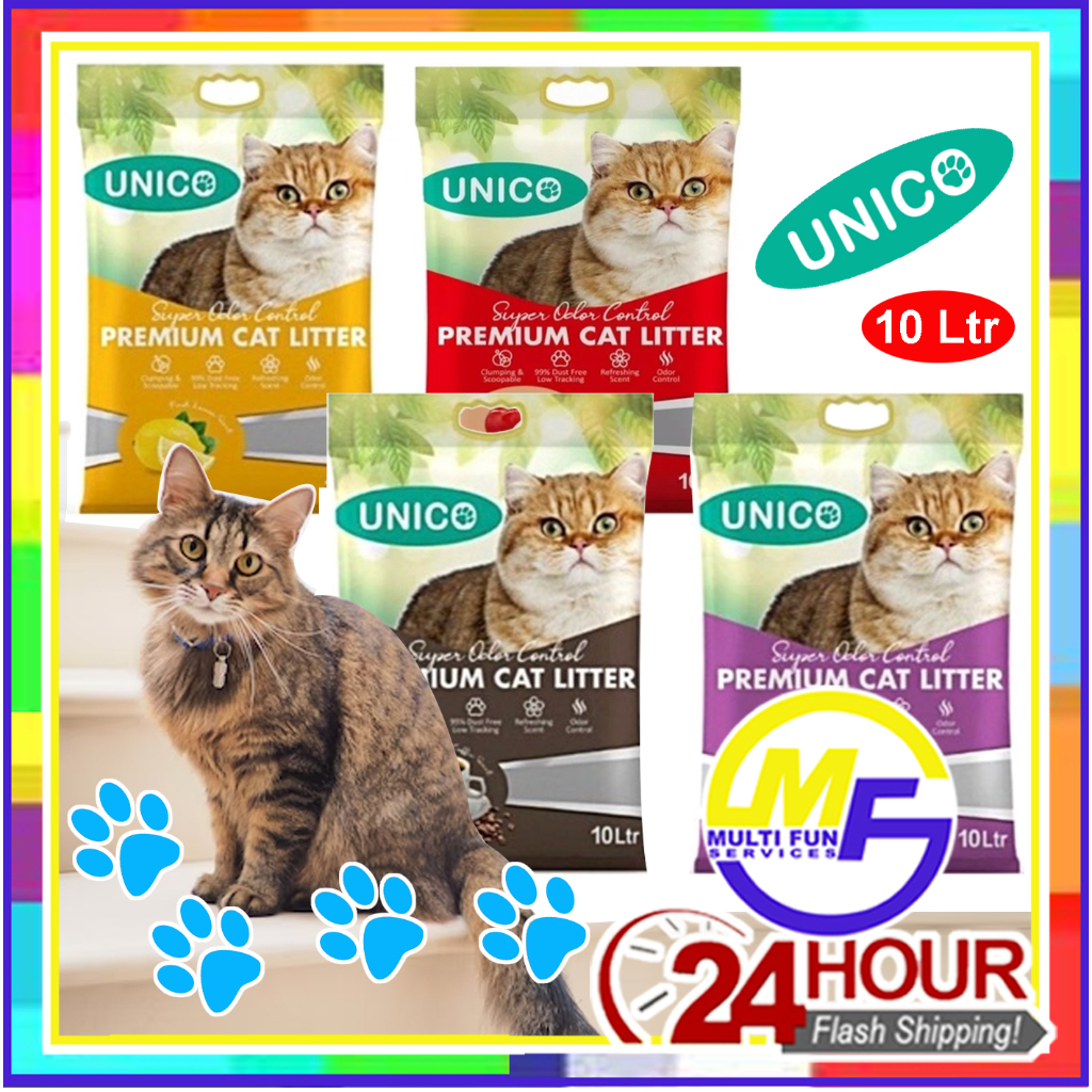 Unico Super Premium Cat Litter 10L / Cat Litter / Pasir Kucing ( Apple ...