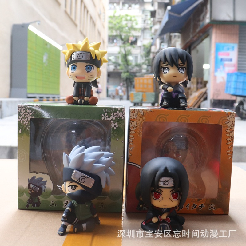 Naruto Sitting Hatake Kakashi Uzumaki Naruto Q Version Doll Model Boxed ...