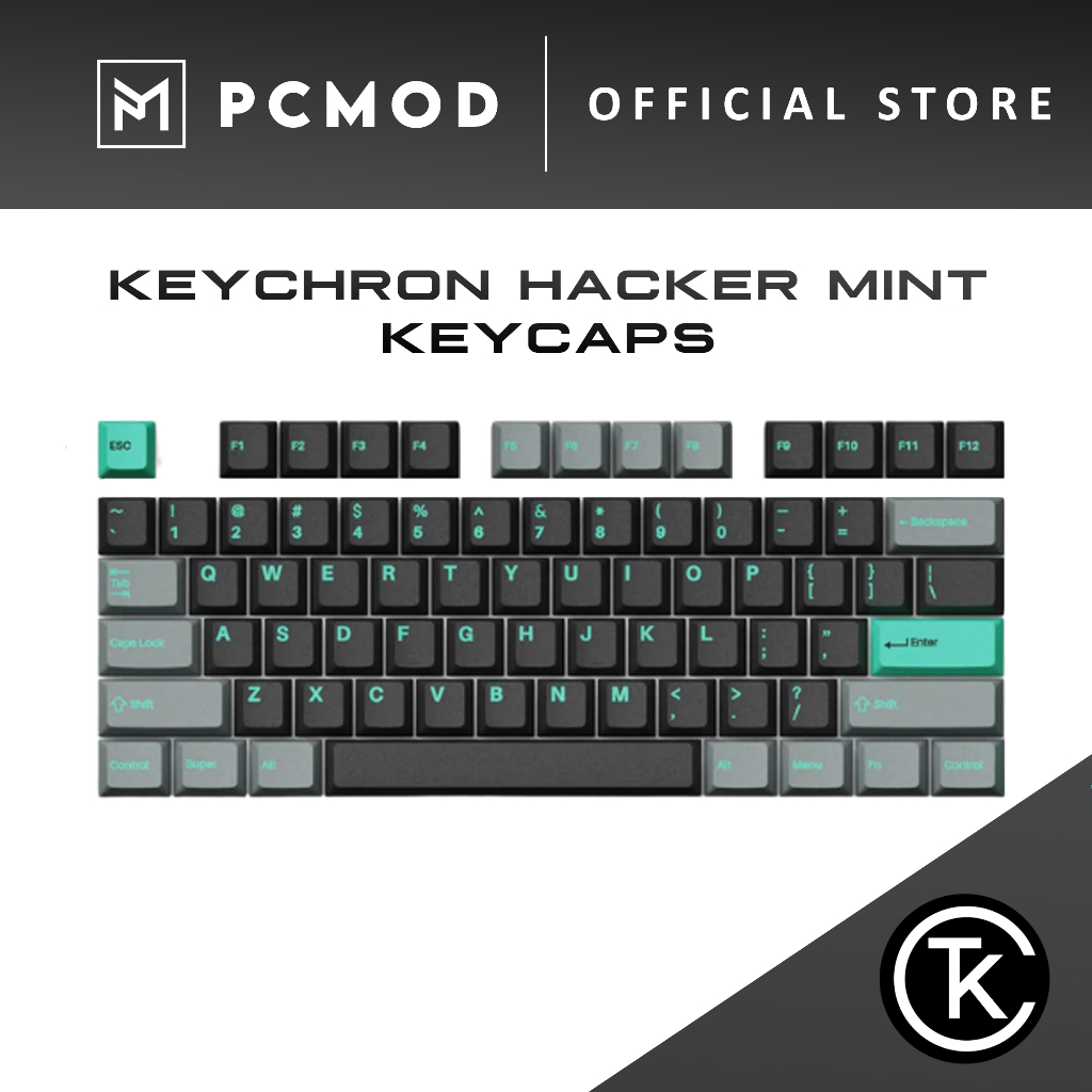 Keychron Hacker Mint Cherry Profile Keycaps PCMOD x KEYMOD | Shopee ...