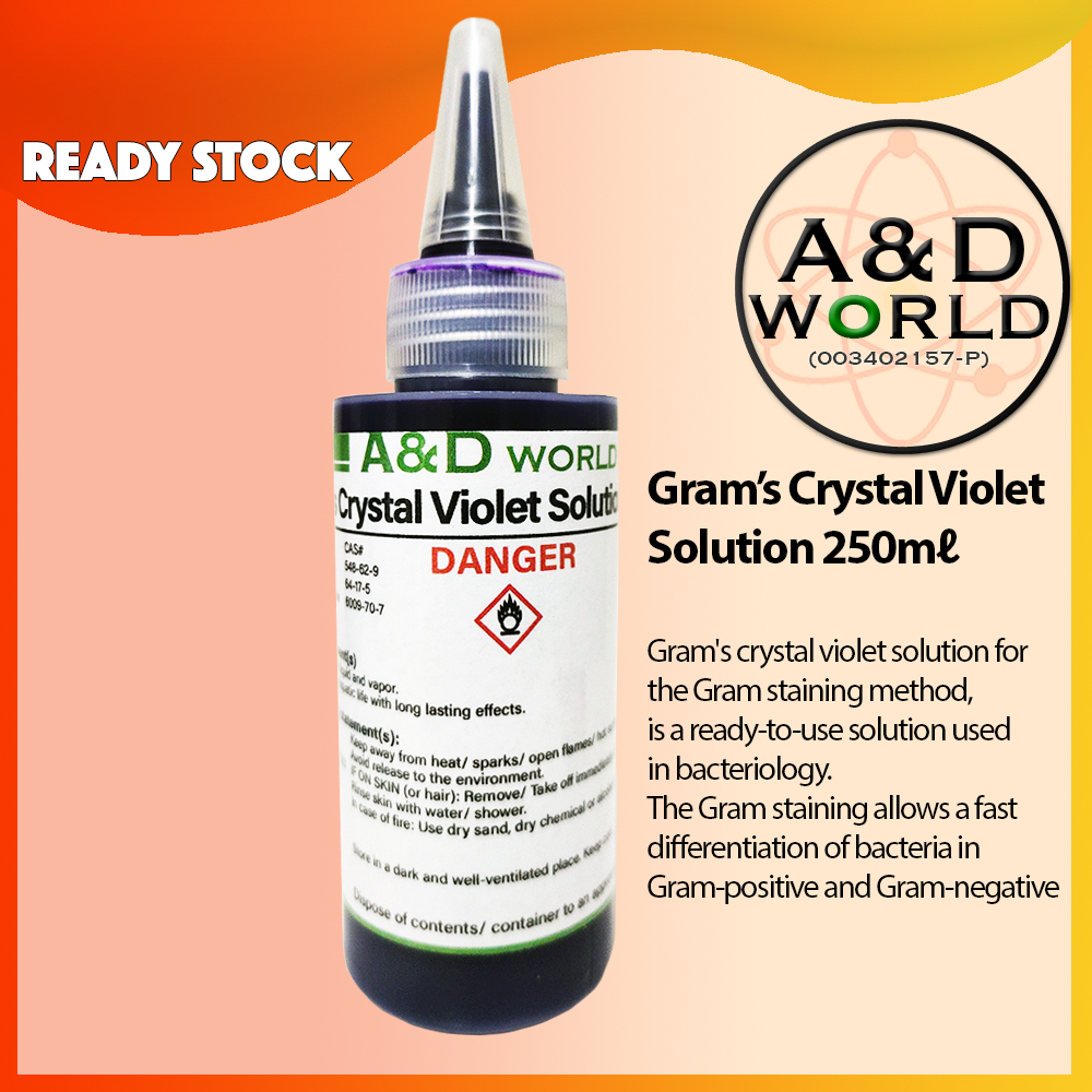 Gram's Crystal Violet Solution Gram's Stain 250mL | Shopee Philippines