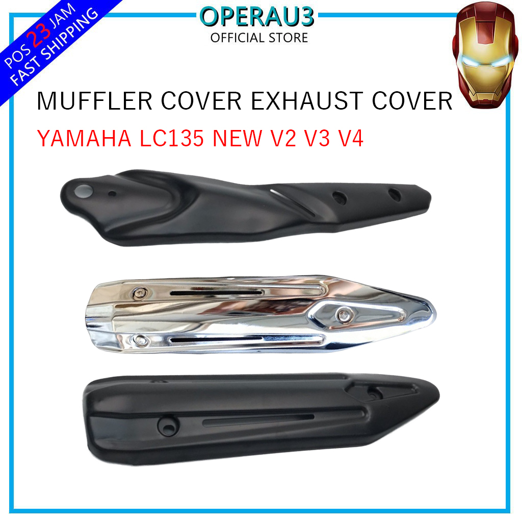 MUFFLER COVER EXHAUST COVER YAMAHA LC135 NEW V2 V3 V4 MUFFLER PROTECTOR ...