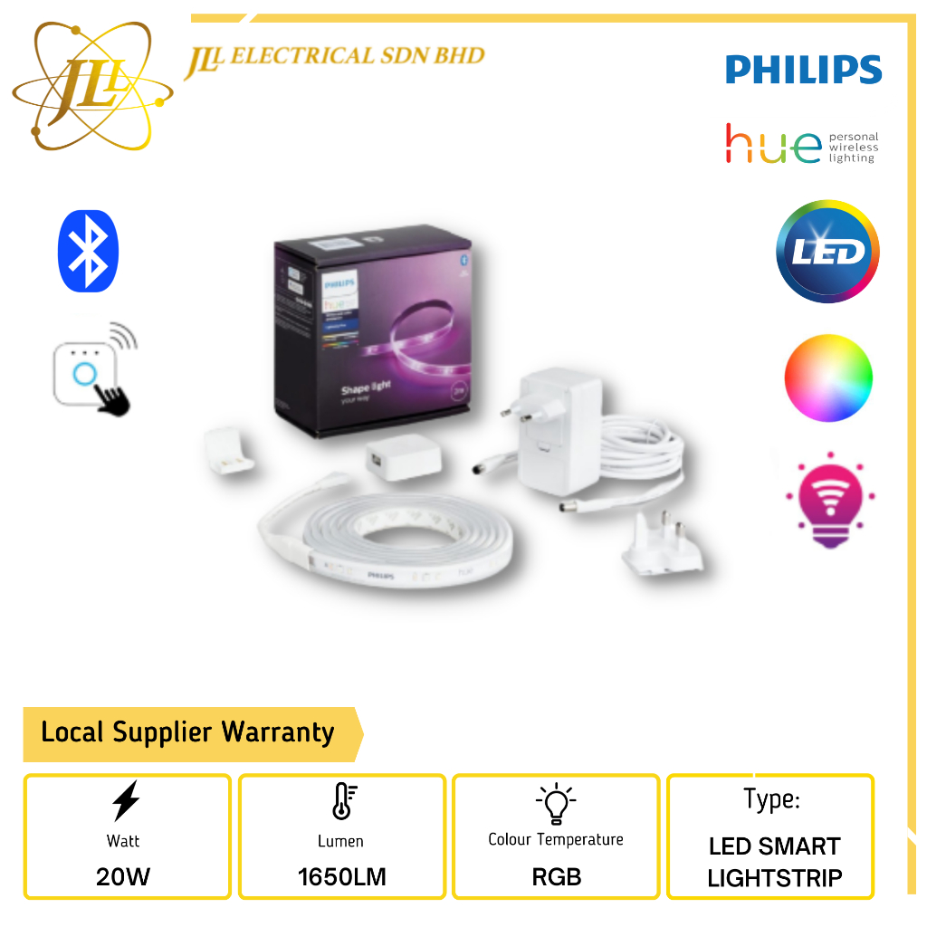 PHILIPS HUE 20W LIGHTSTRIP PLUS BASE 2 METER BLUETOOTH SMART LIGHT ...