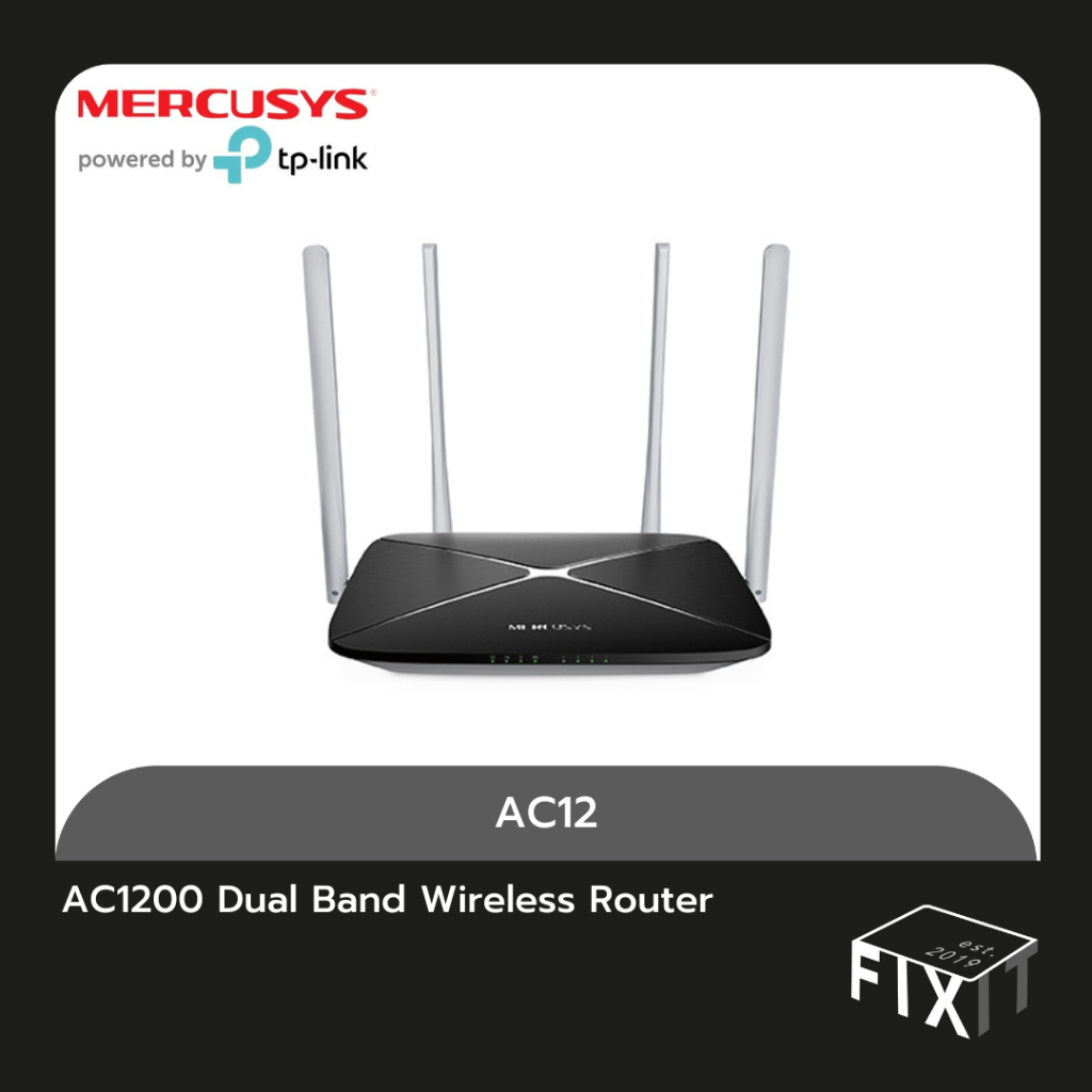 Mercusys AC12 AC1200 Dual Band Wireless Router (Powered by TP-Link ...