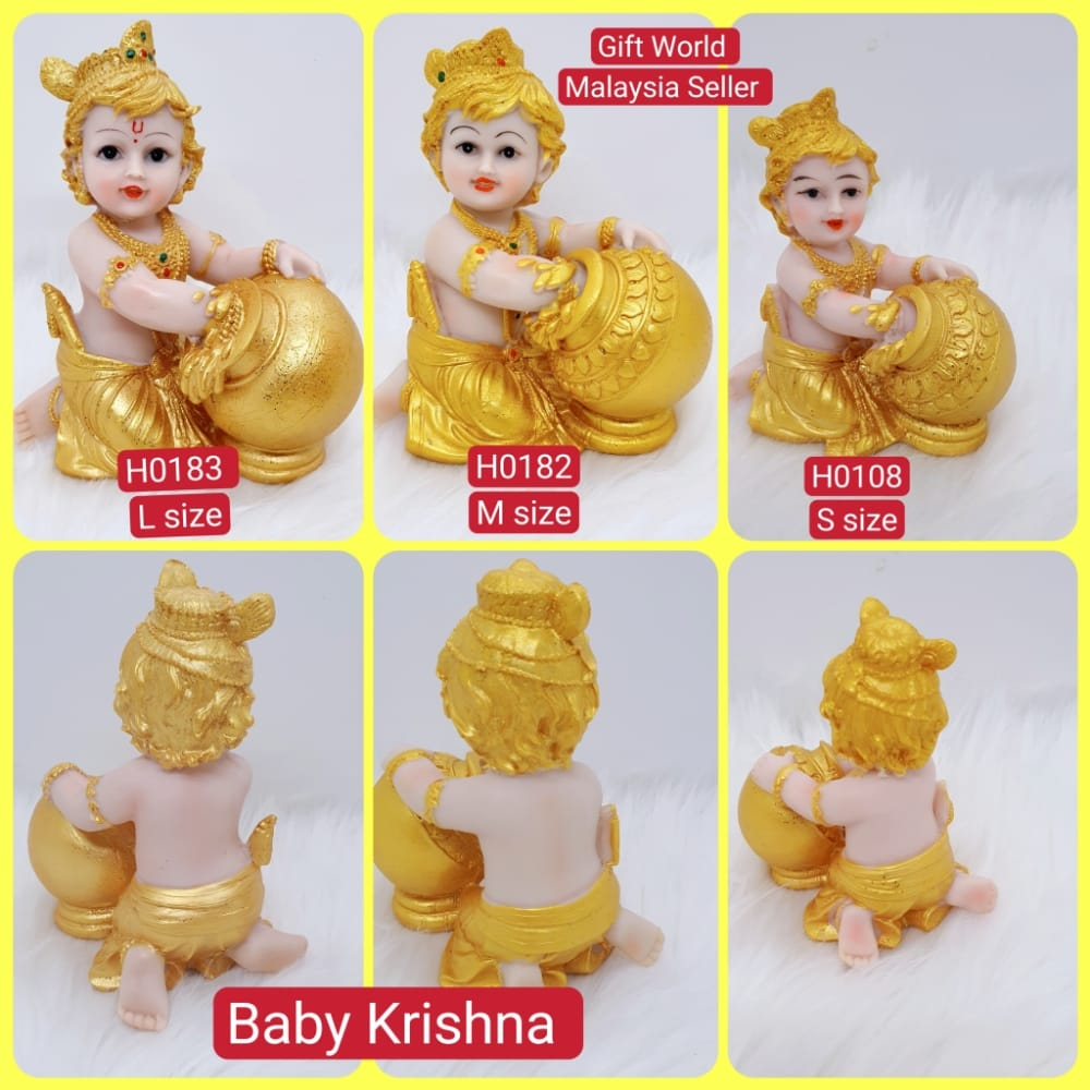 KRISHNA BABY KRISHNA LITTLE KRISHNA STATUES HOMEDECOR PRAYERS * SHIP ...