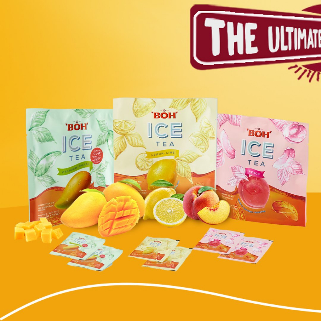 BOH Ice Tea Mix - Peach / Lemon Lime / Orchard Splash 20 x 14.5g ...