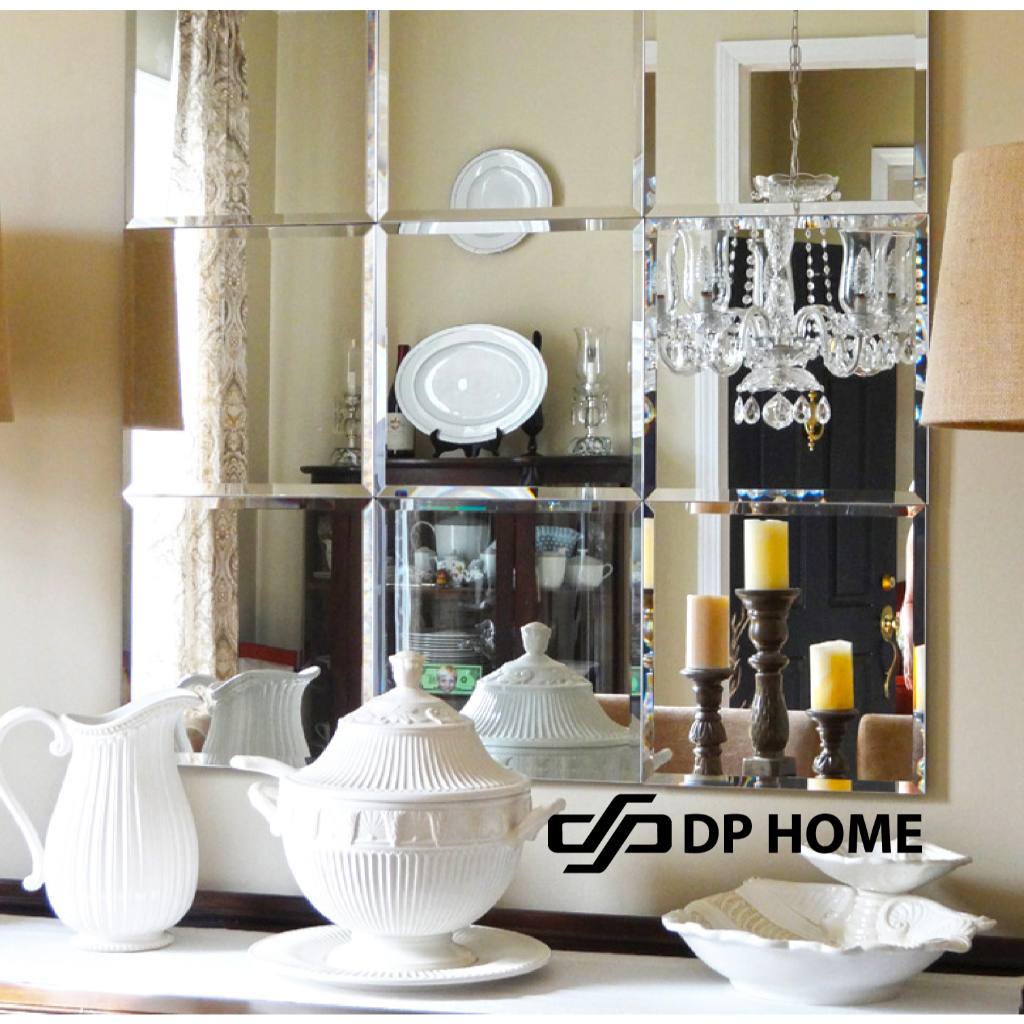 Self Adhensive Bevel Mirror Deco Wall Mirror Cermin Bevel Dinding Wall ...