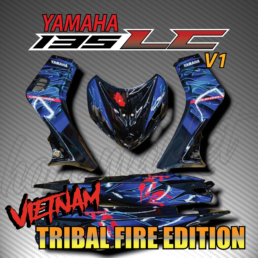STRIPE MOTOR YAMAHA LC135 V1 CUSTOM TRIBAL API SPECIAL EDITION BODY ...