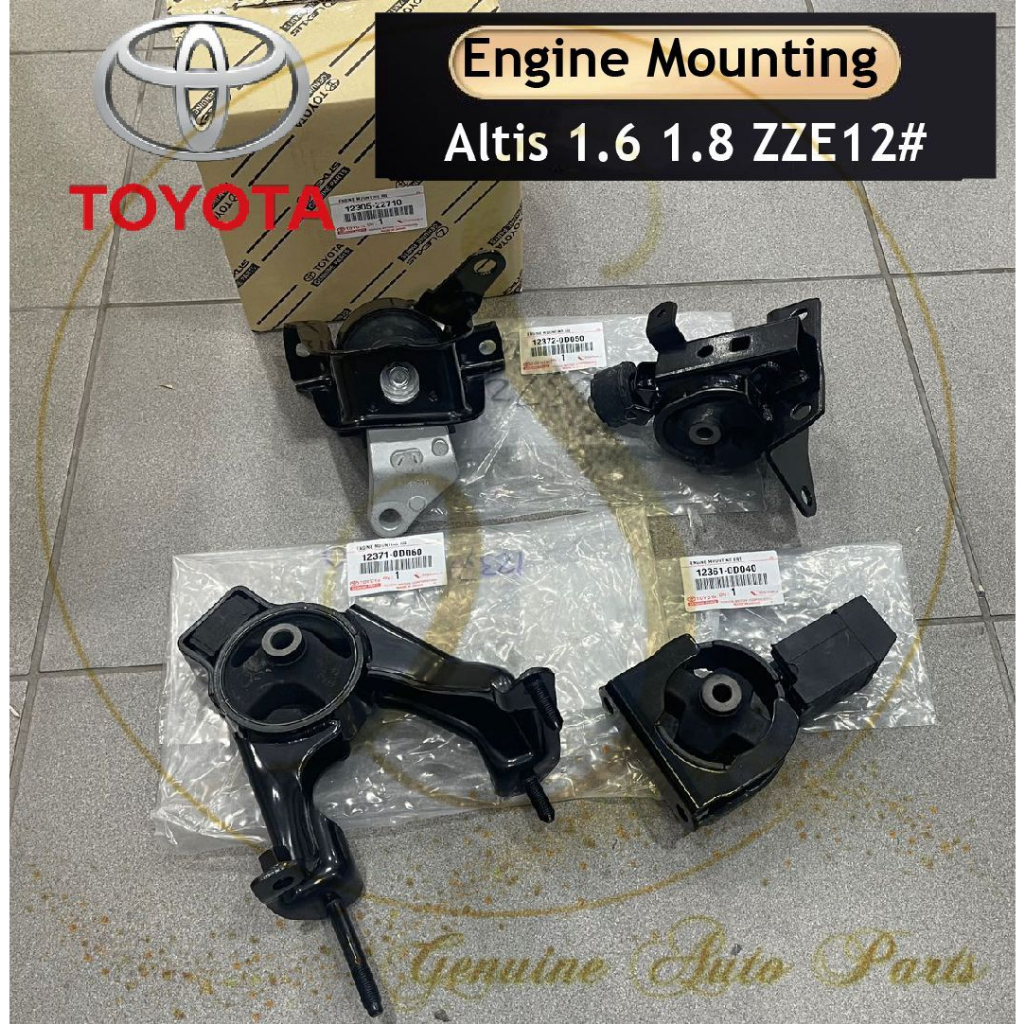 TOYOTA ALTIS ZZE121 ZZE122 1.6 1.8 ENGINE MOUNTING SET 12361-0D040 ...
