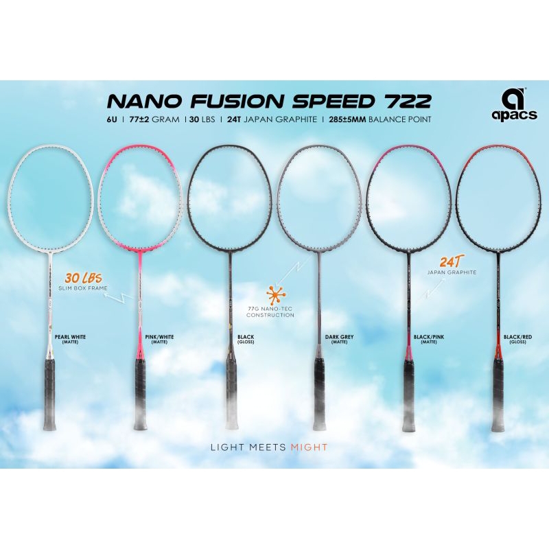APACS 722 NANO FUSION SPEED RACQUET | Shopee Philippines