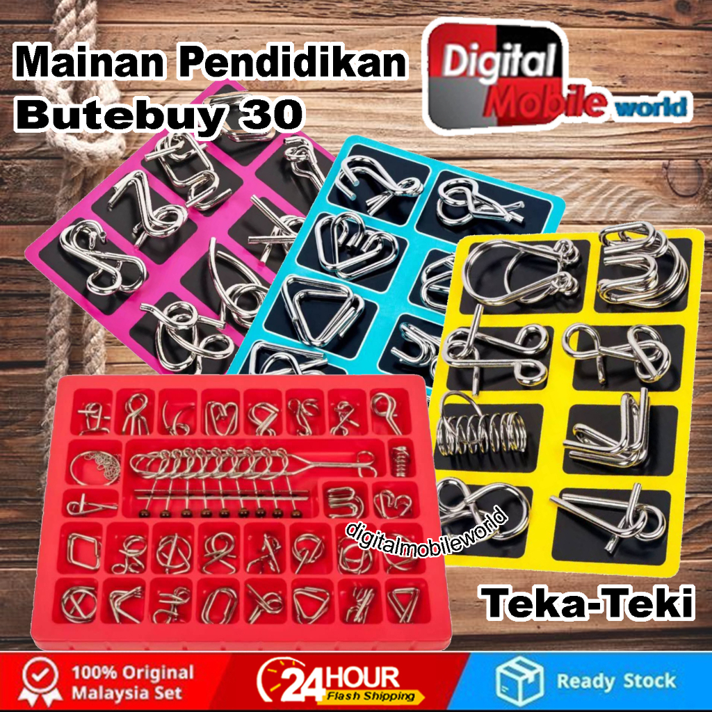 Butebuy 30 Metal Wire Puzzle Game Test Set Iq Unlock Game Toy Magic Toy ...
