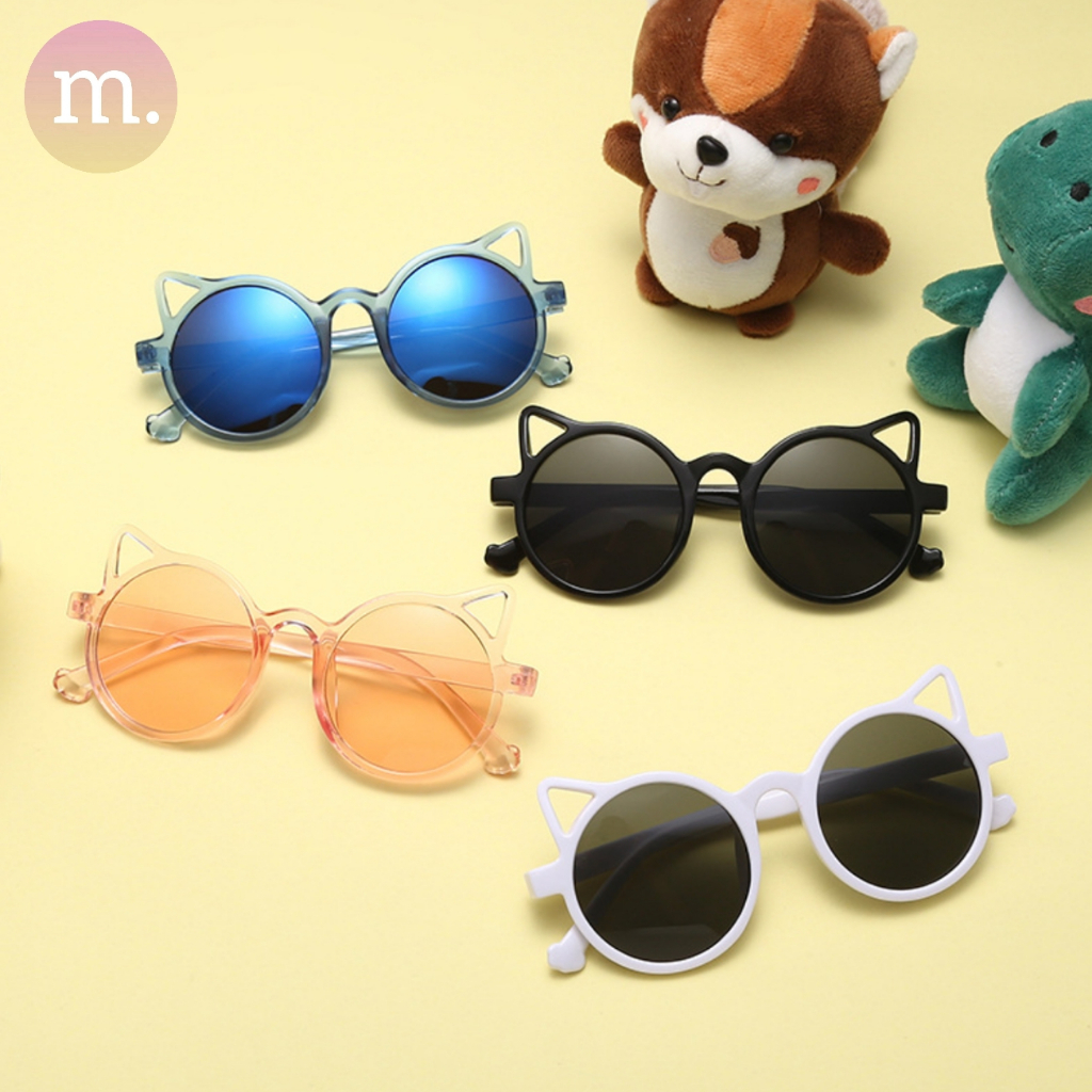 Kids Cat Ear Design Cute Sunglasses 7 Cool Kids Colours Cermin Mata ...