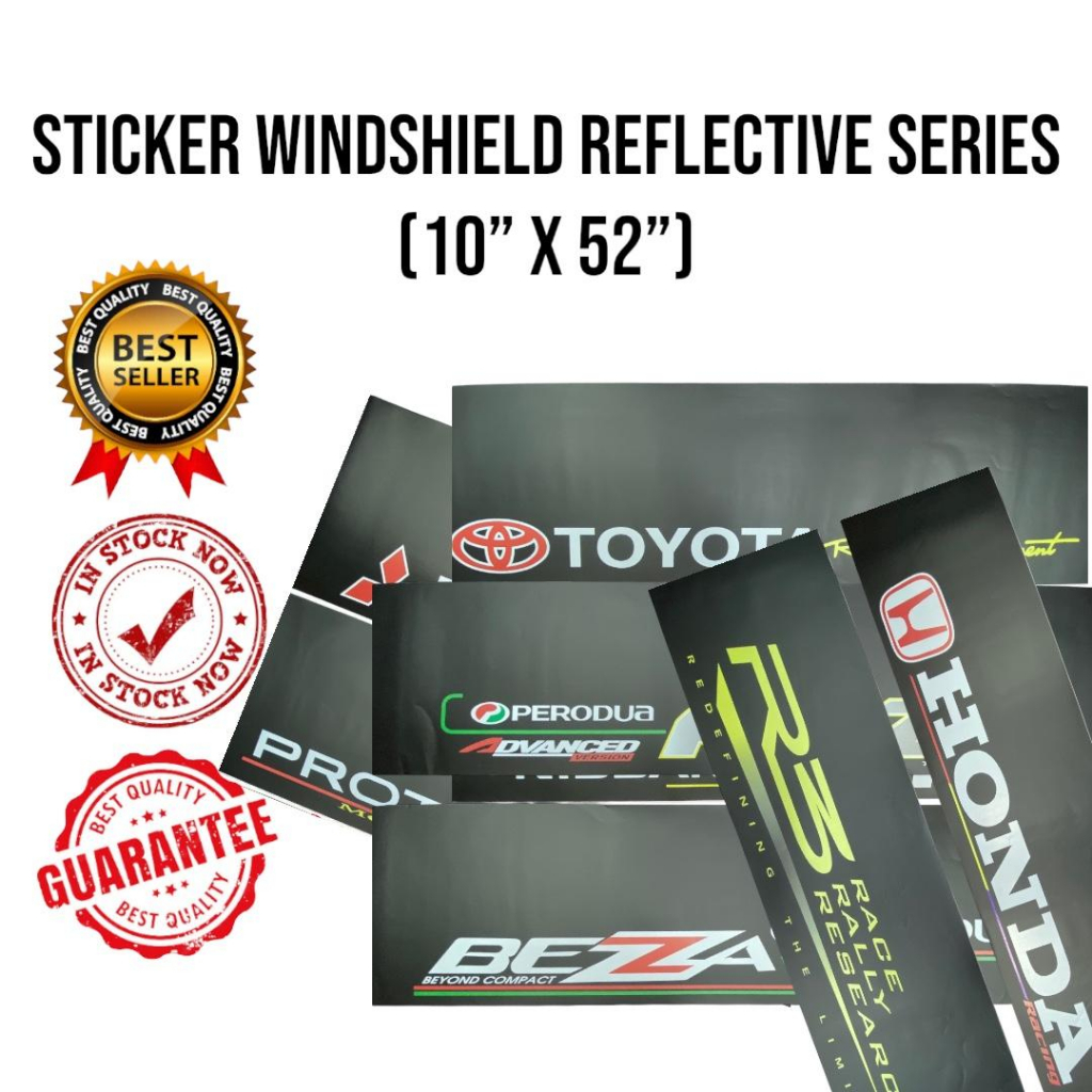 STICKER WINDSHIELD REFLECTIVE SERIES (10''x52'') | Shopee Philippines