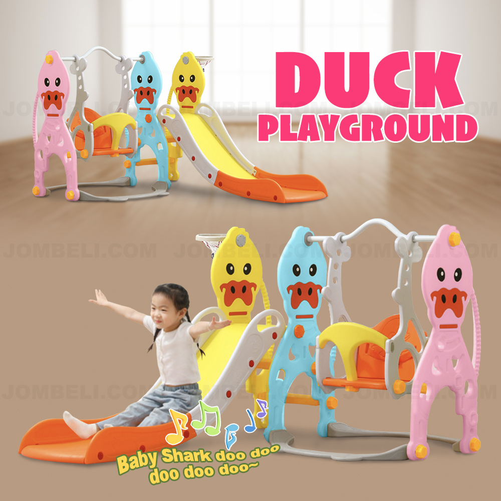 3 in 1 Swing And Slide Indoor / Outdoor Mini Playground With Basketball ...