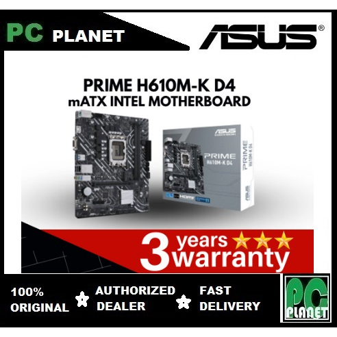 ASUS PRIME H610M-K D4 / PRIME H610M-K D4-CSM LGA1700 MOTHERBOARD FOR 12TH GEN INTEL SERIES DDR4 ...