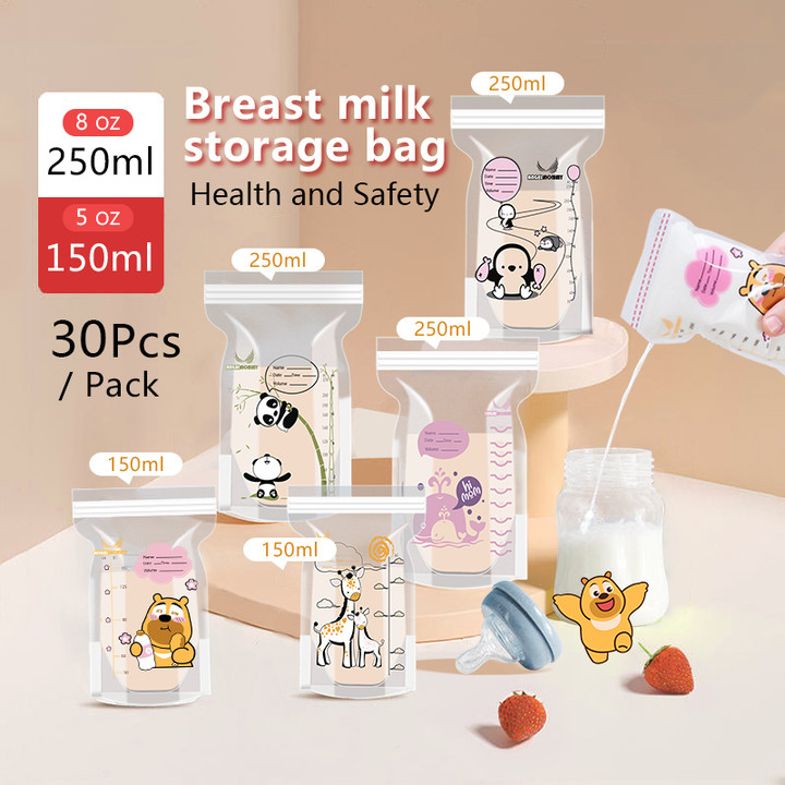 30PCS Breast milk Storage Bag susu breastmilk storage bag Zip-Lock ...