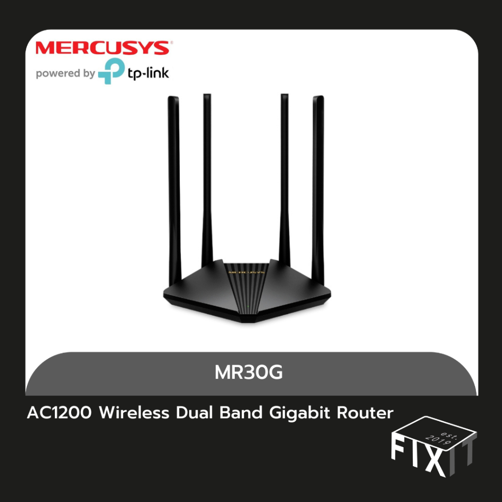 Mercusys MR30G AC1200 Wireless Dual Band Gigabit Router (Powered by TP ...