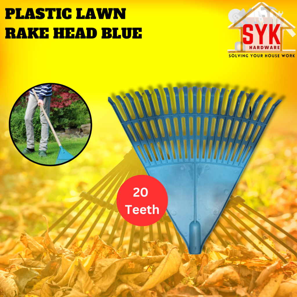 Syk Plastic Lawn Rake Head Gardening Tools Grass Scraper Head Broom ...