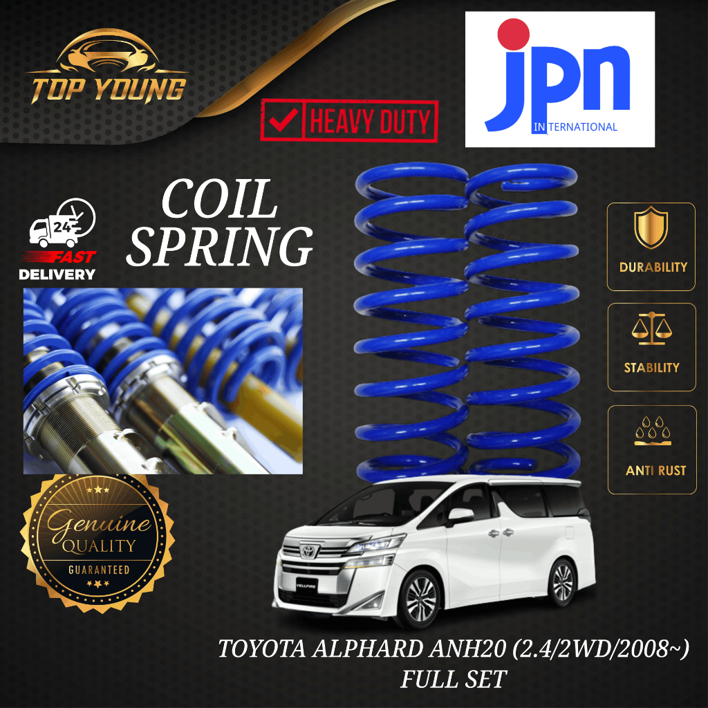 TOYOTA ALPHARD ANH20 (2.4 / 2WD) 2008~ FULL SET FRONT & REAR JPN COIL ...
