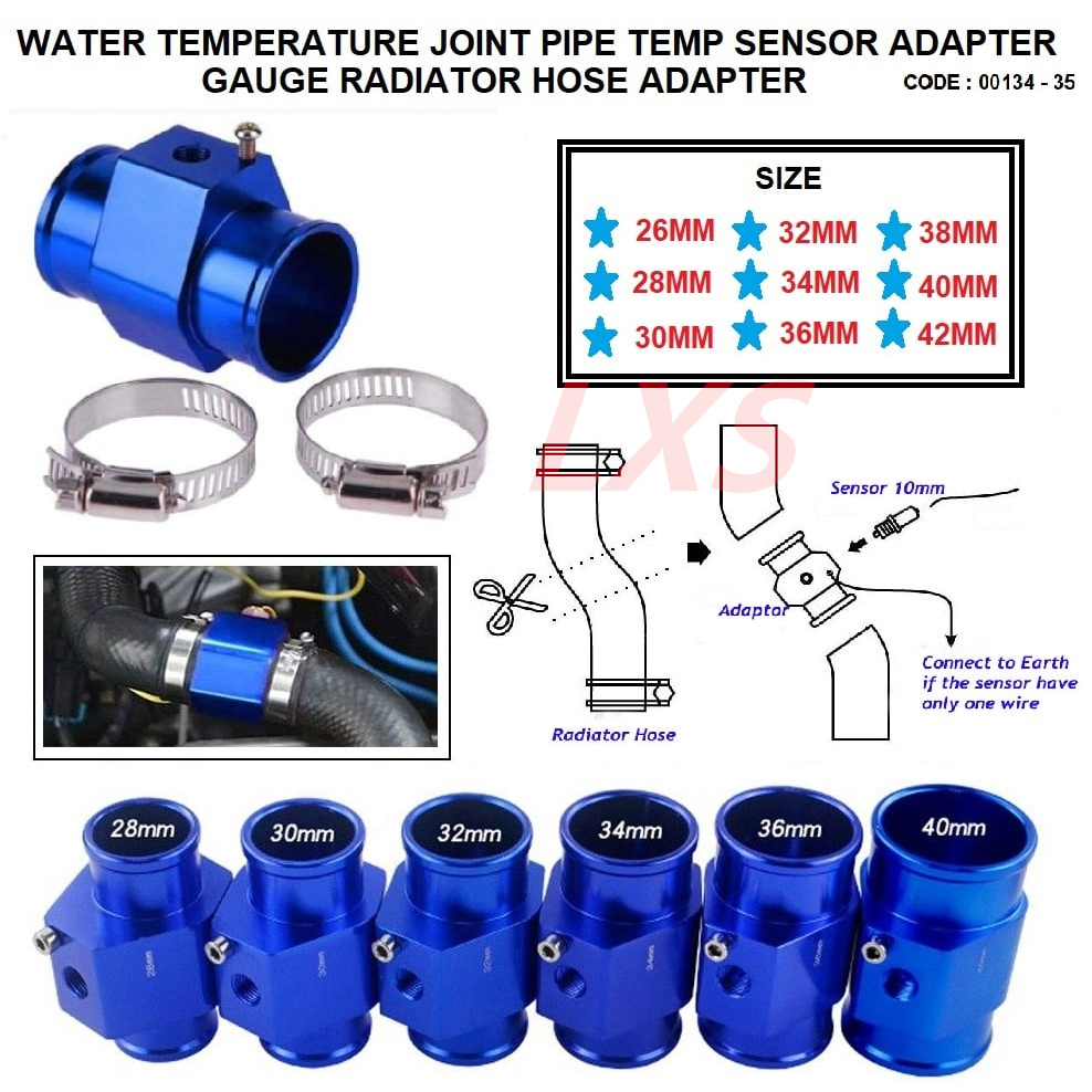 WATER TEMPERATURE JOINT PIPE TEMP SENSOR ADAPTER GAUGE RADIATOR HOSE ...