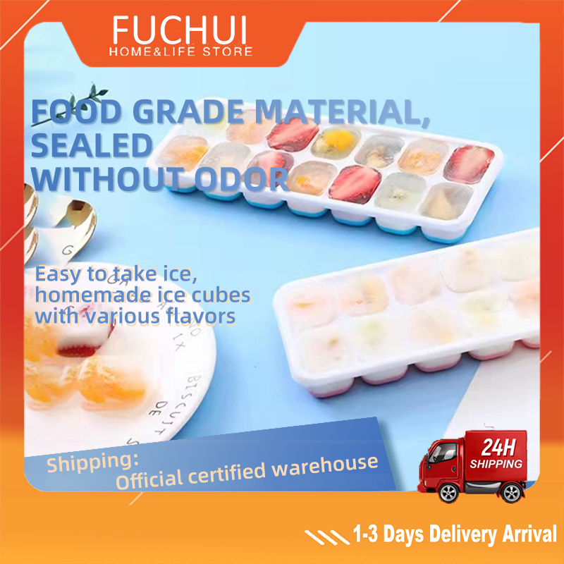 Ice maker box silicone diy ice cubetray mold food cover(Crthl) | Shopee ...