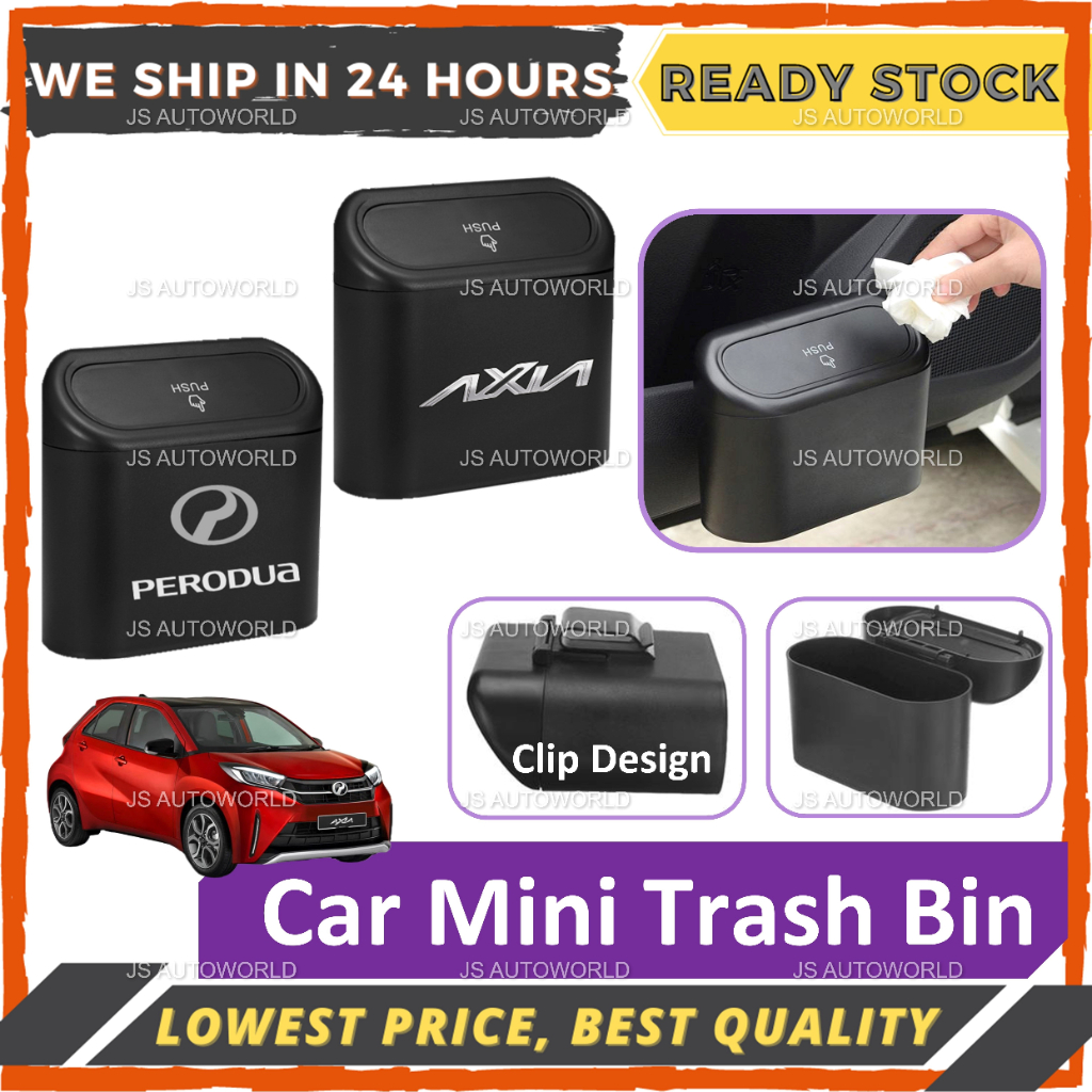 Perodua Car Mini Trash Bin Storage Compartment Tong Sampah Kereta Axia ...