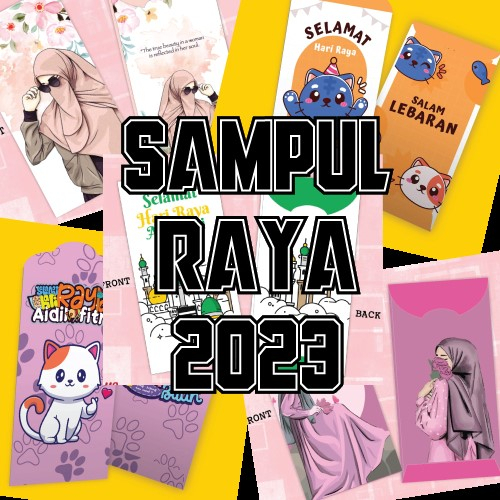 45 designs 10pcs Sampul Raya 2023 tema kucing cat bunga floral family ...