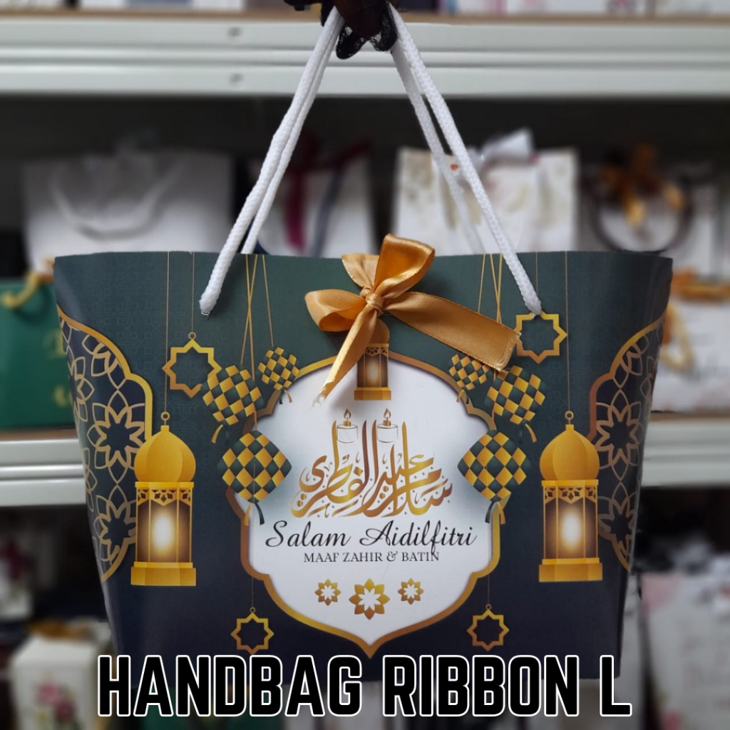 1PCS HANDBAG RIBBON L RAYA/RAYA BOX/KOTAK BALANG KUIH RAYA/RAYA 2023 ...