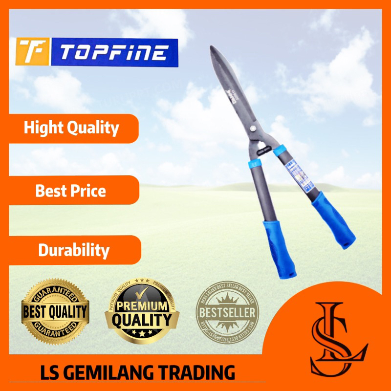 TOPFINE GUNTING RUMPUT GLASS SCISSORS HEDGE SHEARS | Shopee Philippines