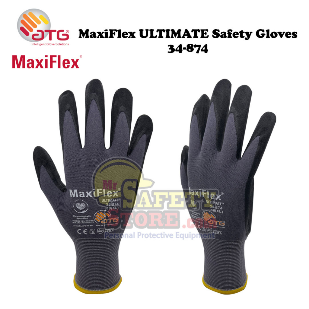 ATG MaxiFlex Ultimate Safety Glove 34-874 | Shopee Philippines