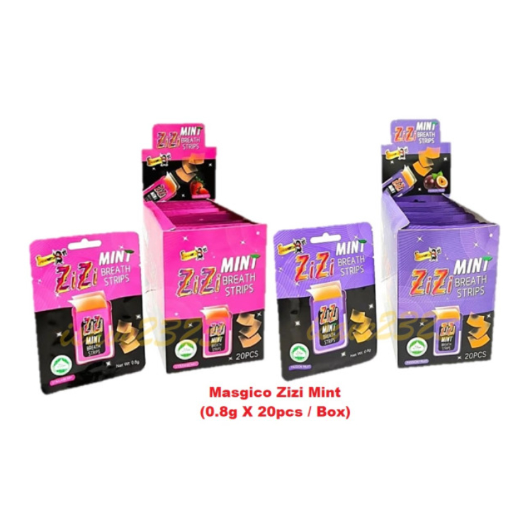 20 Pcs Zizi Paper Mint Thin Candy Strawberry / Passion Fruit Mint ...