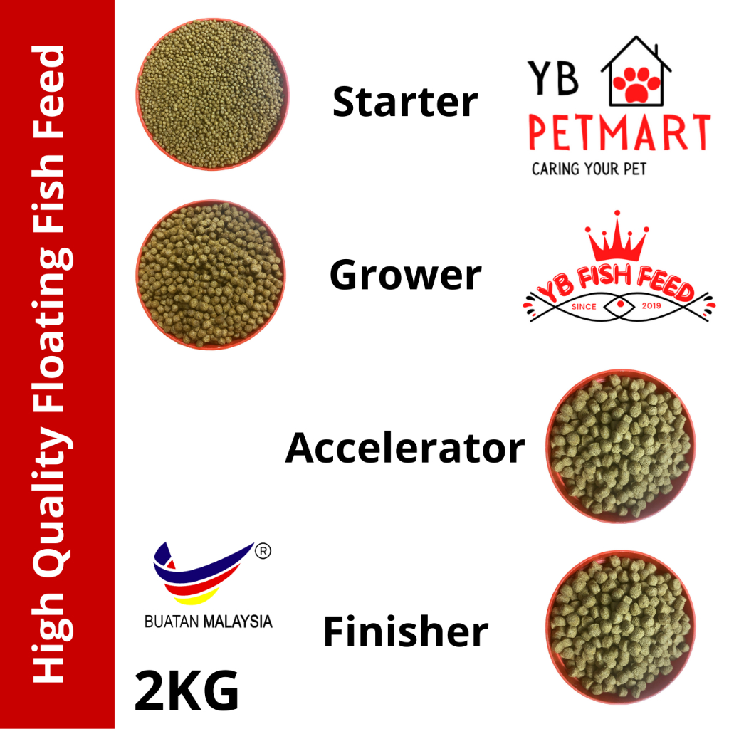 YB PELET IKAN TERAPUNG GRED KUALITI YANG BAIK GOOD QUALITY FLOATING FISH PELLET (2KG) | Shopee ...