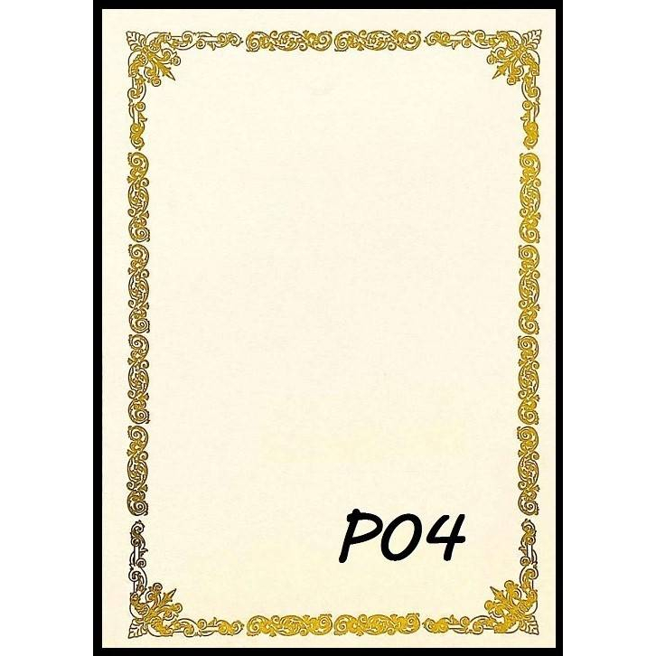 Kertas Sijil / Certificate Paper with Gold Border (10's) | Shopee ...