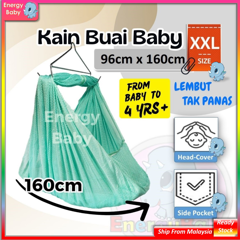 ENERGY BABY XXL Kain Buaian Baby Sarung Kain Buaian Baby Berzip Baby ...