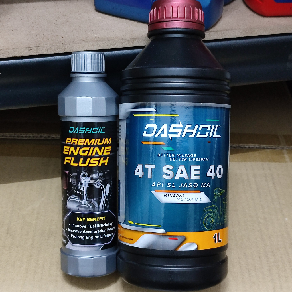 Fast Ship Out Combo DashOil SAE40 4T Minyak Enjin Hitam 1 Liter ...