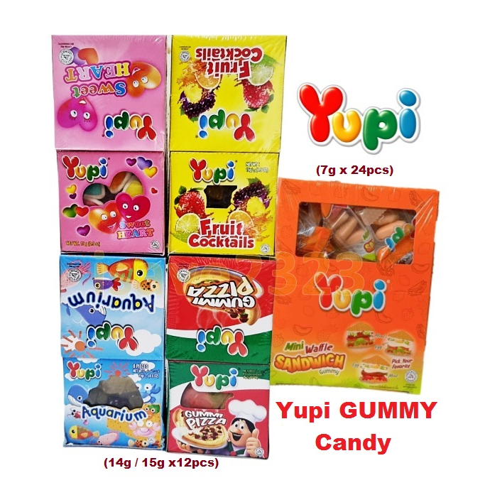 Yupi Gummy Candy (14g - 15g x 12 packs) / (7g x 24 packs) - 5 Flavours | Shopee Philippines