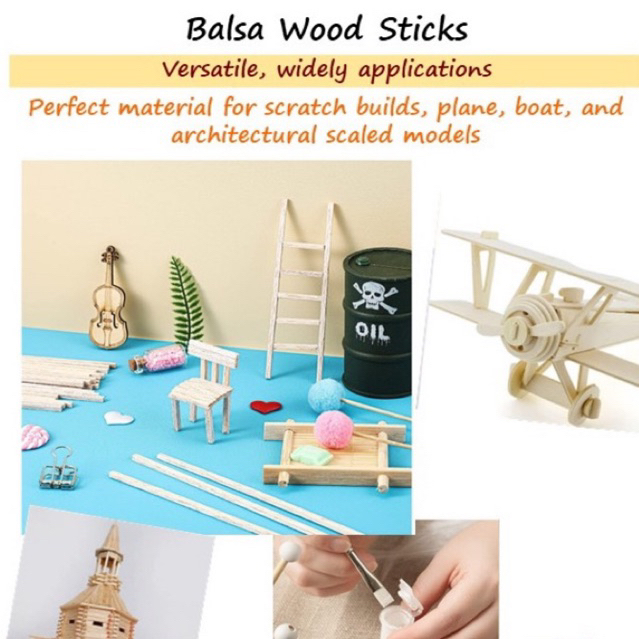 Balsa Wood Stick 5 mm X5 mmx300mm(pack/5pcs) | Shopee Philippines