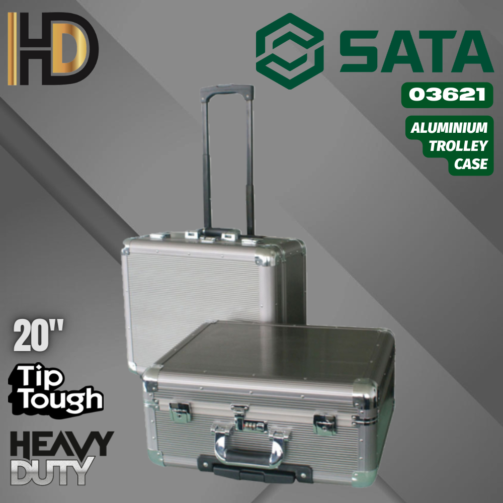 SATA Aluminum Trolley Case 20" / Heavy Duty Aluminum Trolley Tool Box ...