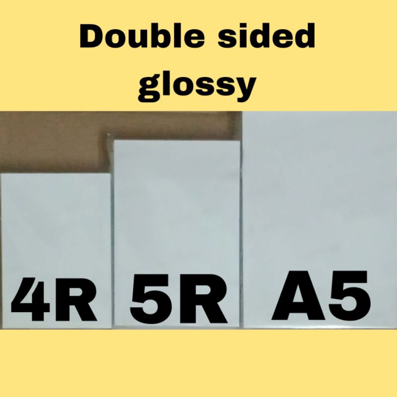 4R 5R A5 Double Sided Glossy Photo Paper 230-300gsm 50/100 sheets | Shopee Philippines