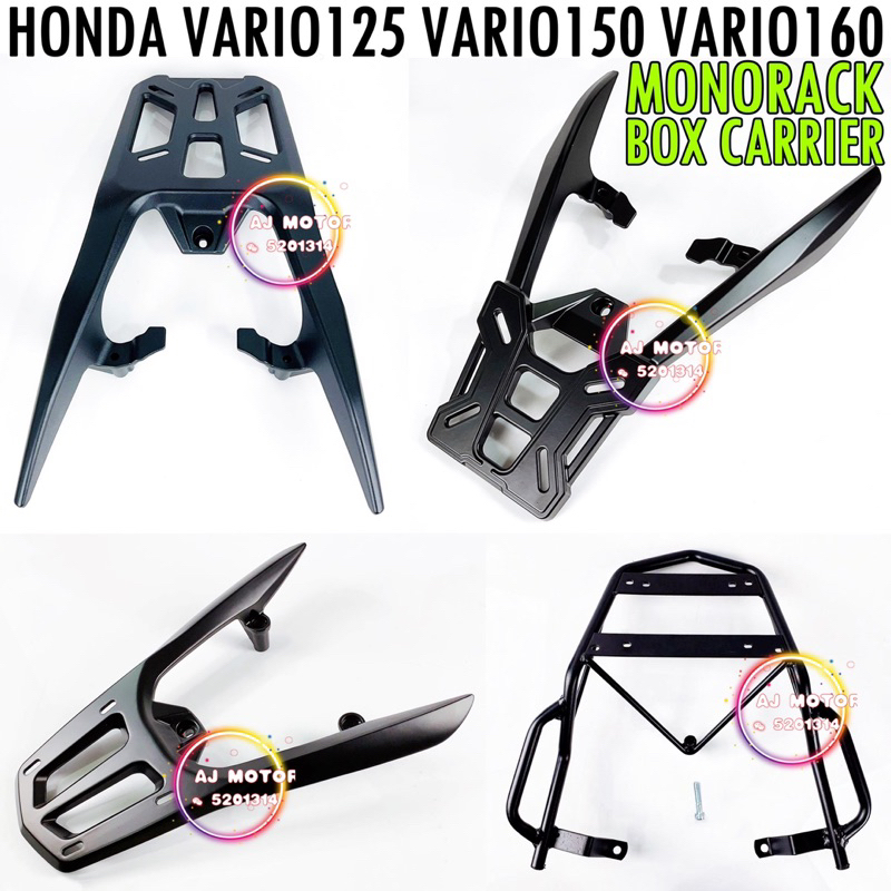 [ ALLOY BOX CARRIER / MONORACK HEAVY DUTY ] HONDA VARIO125 VARIO150 ...