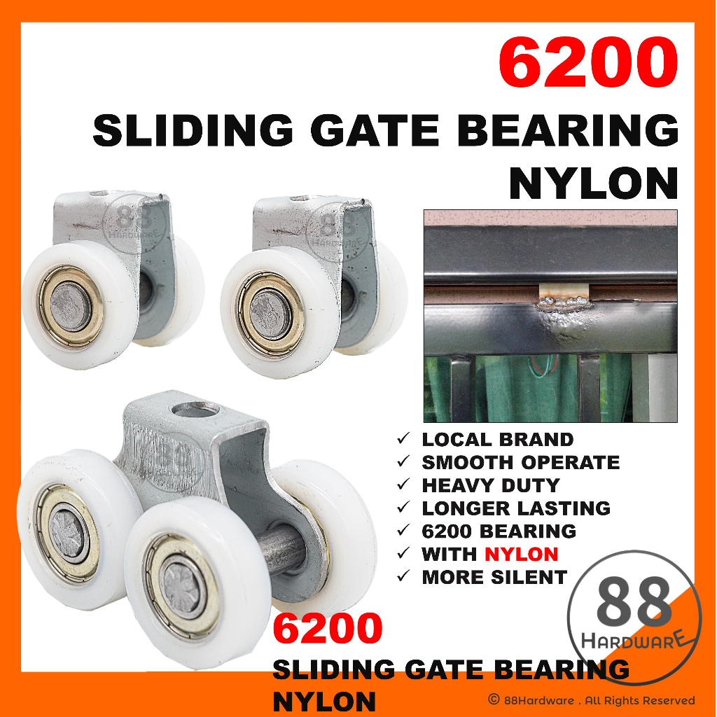 HEAVY DUTY NYLON sliding door roller / grill pintu rumah / roller ...