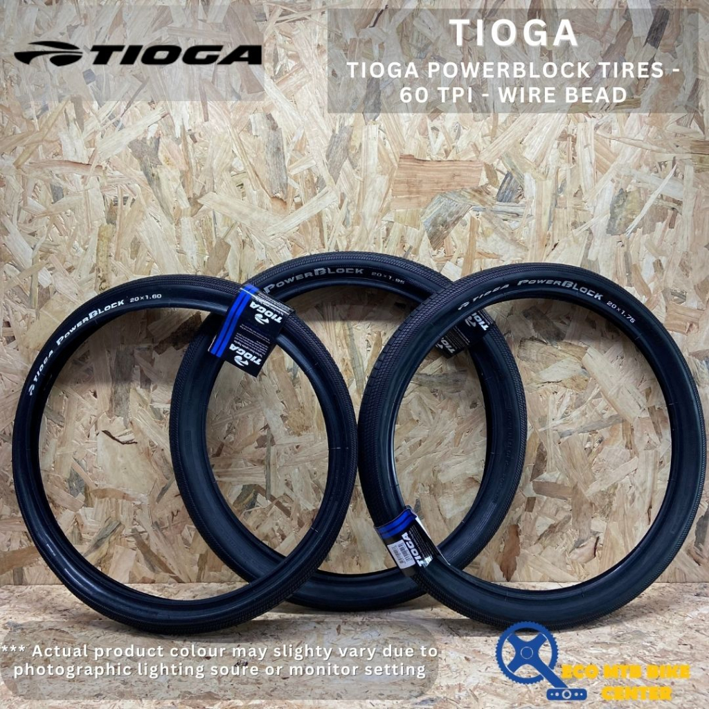 TIOGA POWERBLOCK TIRES - 60 TPI - WIRE BEAD ( BMX ) | Shopee Philippines