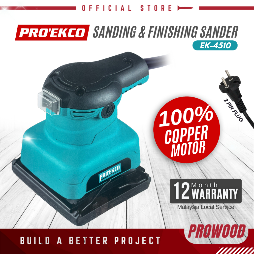 PRO' EKCO EK-4510 Finishing Sander Wall Wood Paint Sanding Electric ...