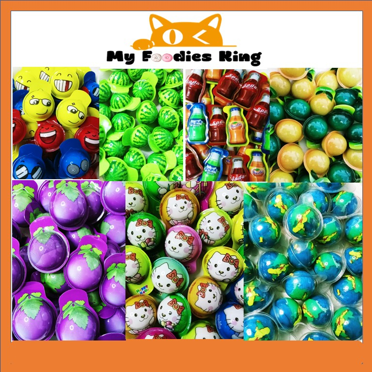 1pcs x 10g Gummy Candy / Gum Eyeball / Gum Basketball / Gum Watermelon ...