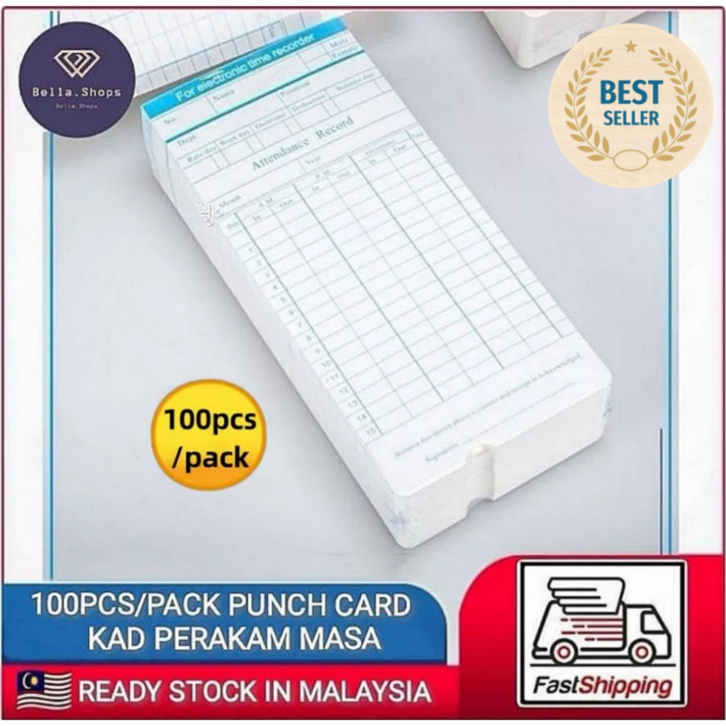 Punch Card For Time Recorder Punch Card Machine / Kad Perakam Masa ...