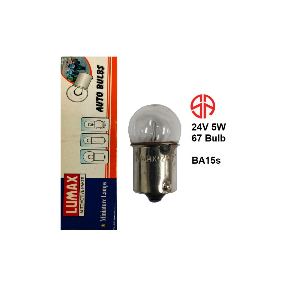 24V 5W 67 Bulb BA15s Tail lamp Number Plate Parking Interior Reading ...