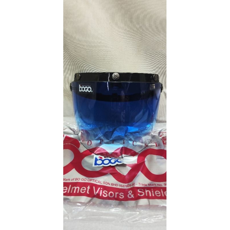 BOGO VISOR 2TONES COLOUR BLUE 3BUTTON | Shopee Philippines