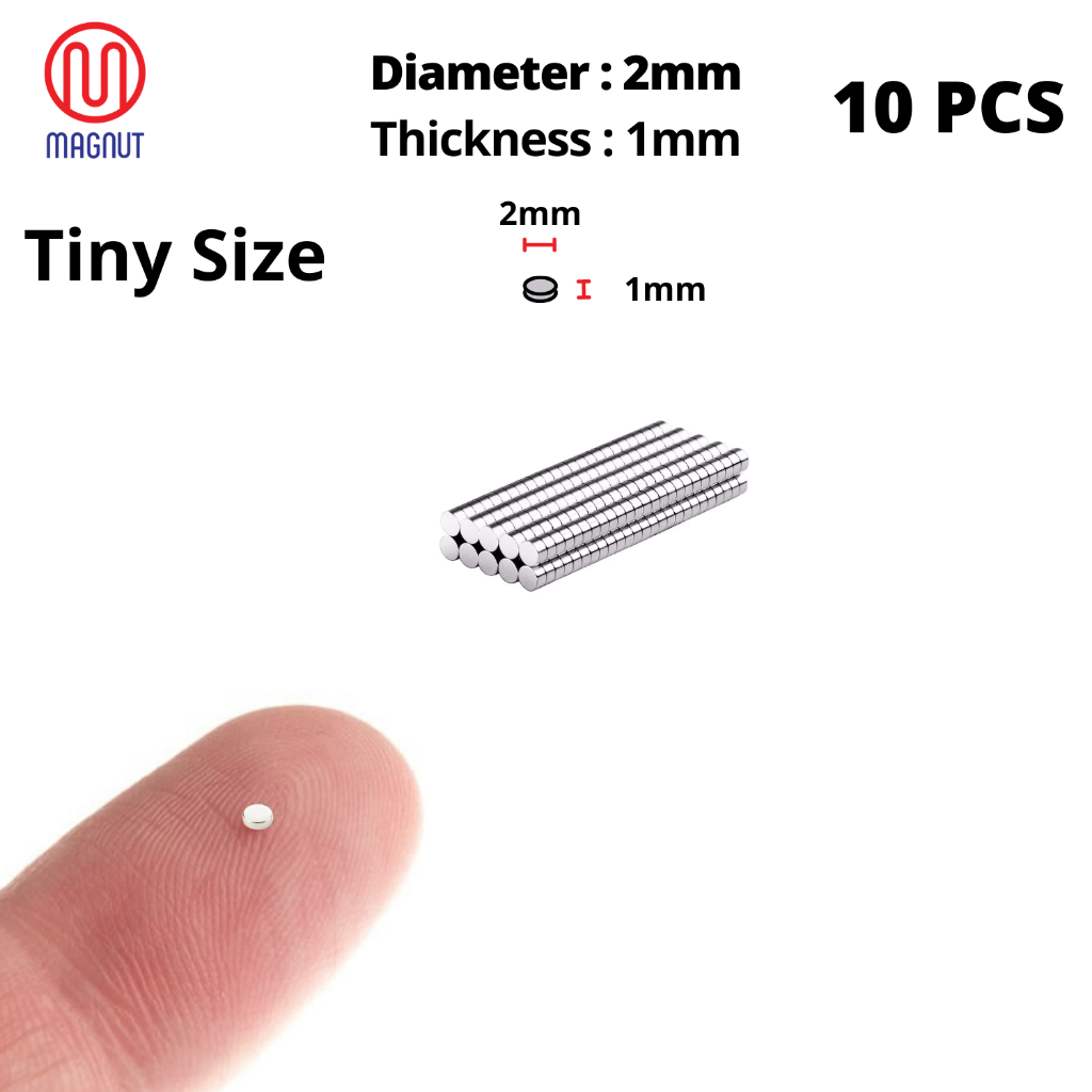 10pcs Diameter: 1mm/2mm/3mm/4mm/5mm Neodymium strong round magnet / SUPER STRONG | Shopee ...